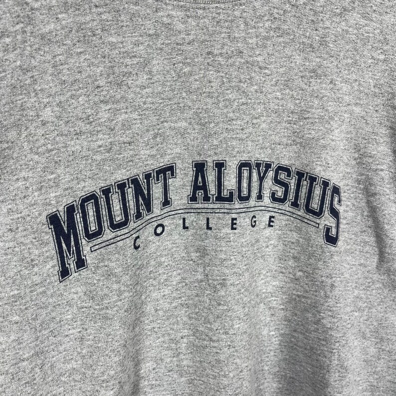 Vintage MV Sport Tag Mount Aloysius College Spellout Biglogo Printed ...