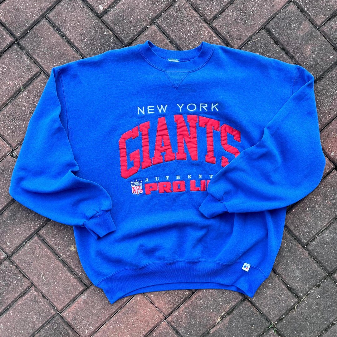 Vintage 90s Russell Tag New York Giants Spellout Big Logo Embroidered ...