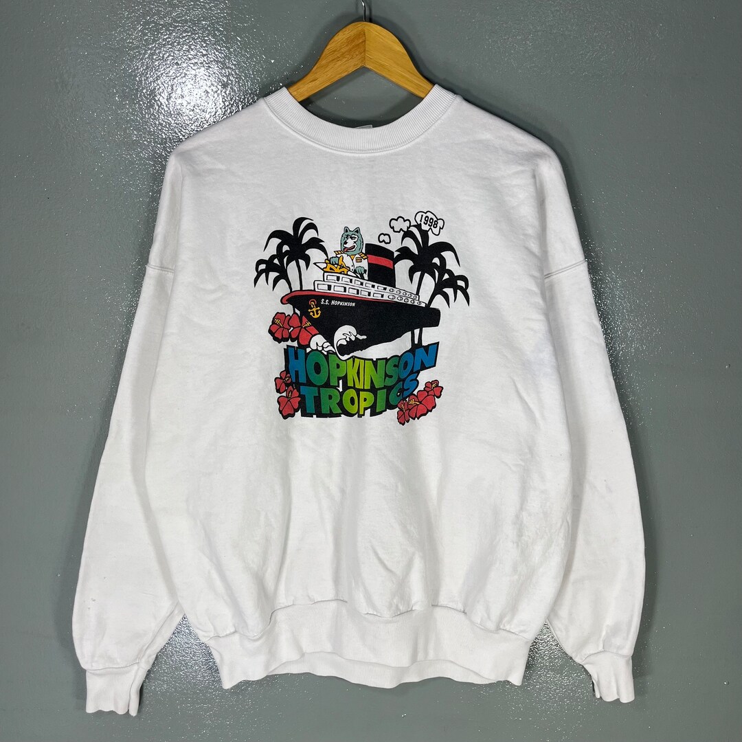 Vintage 90s Hanes Tag Hopkinson Tropics Big Logo Printed Sweatshirt ...