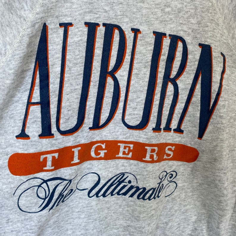 Vintage Auburn Tigers Spellout Big Logo Printed Sweatshirt Jumper ...