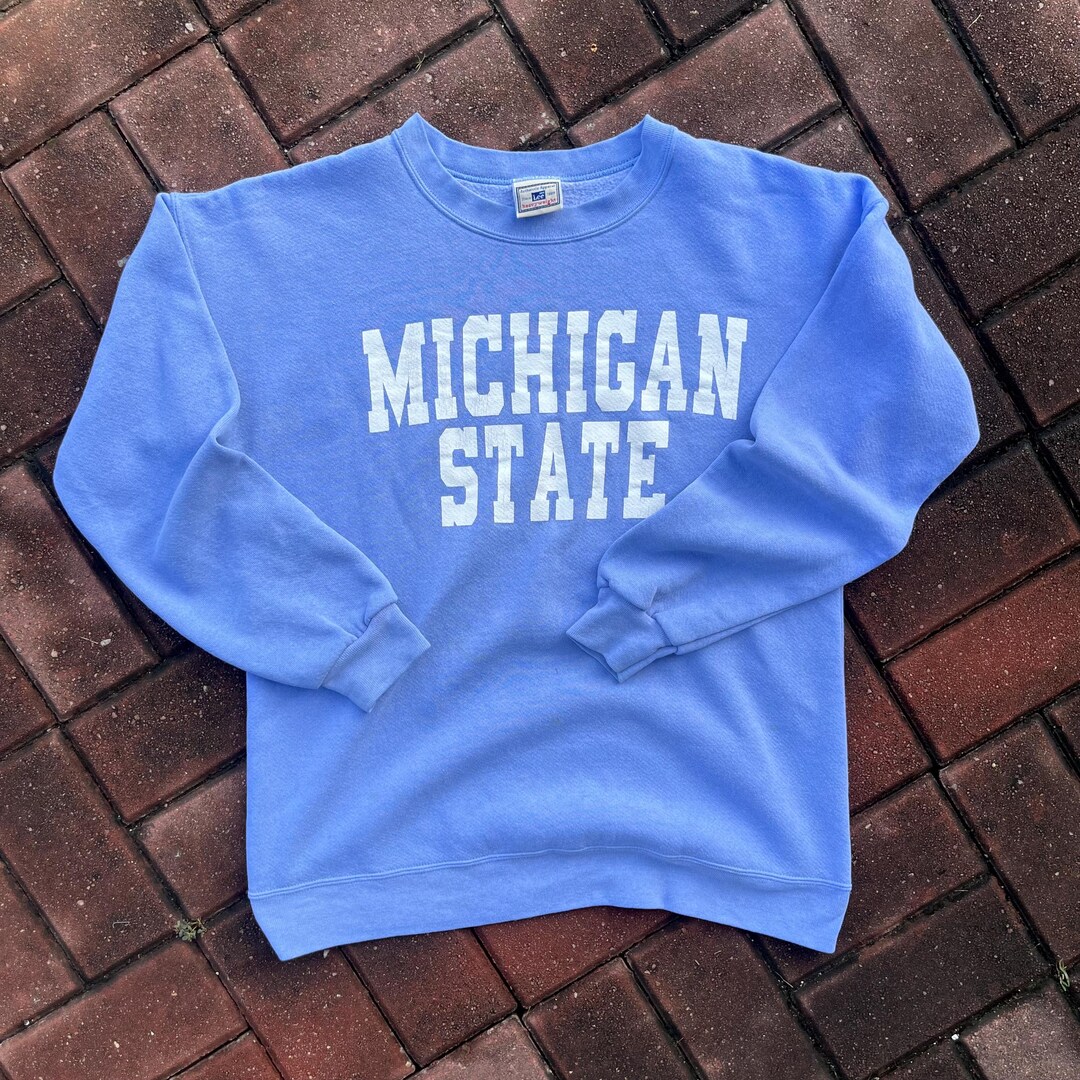 Vintage Y2K Lee Tag Michigan State Spellout Biglogo Printed Sweatshirt ...