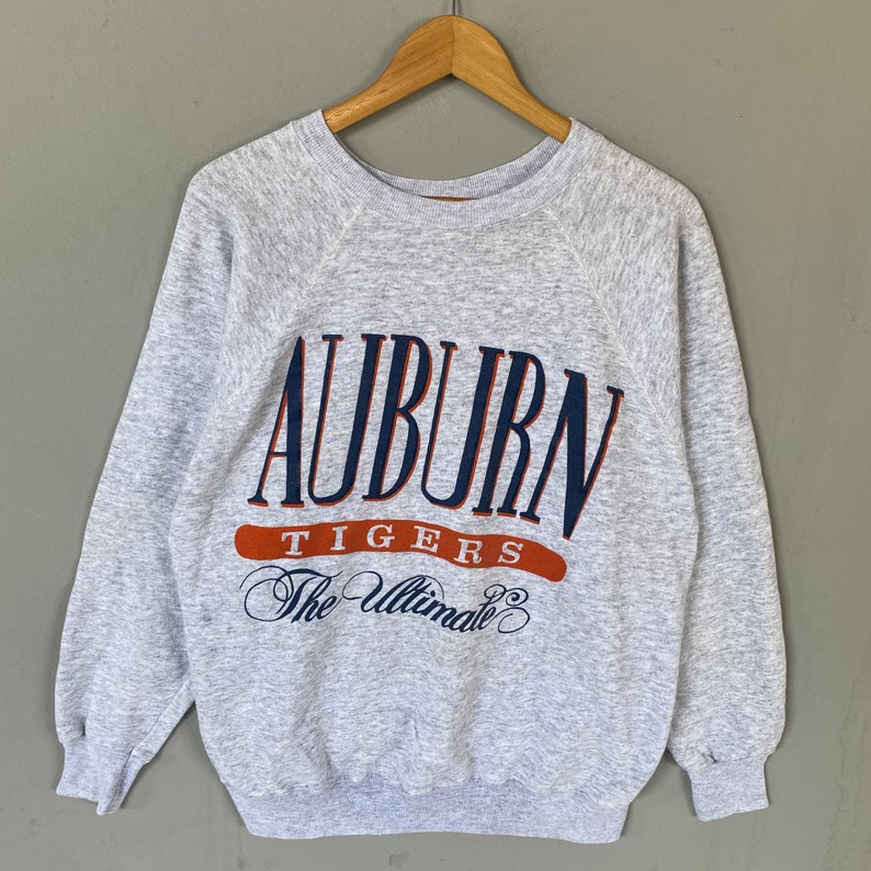 Vintage Auburn Tigers Spellout Big Logo Printed Sweatshirt Jumper Sweater University Auburn ...