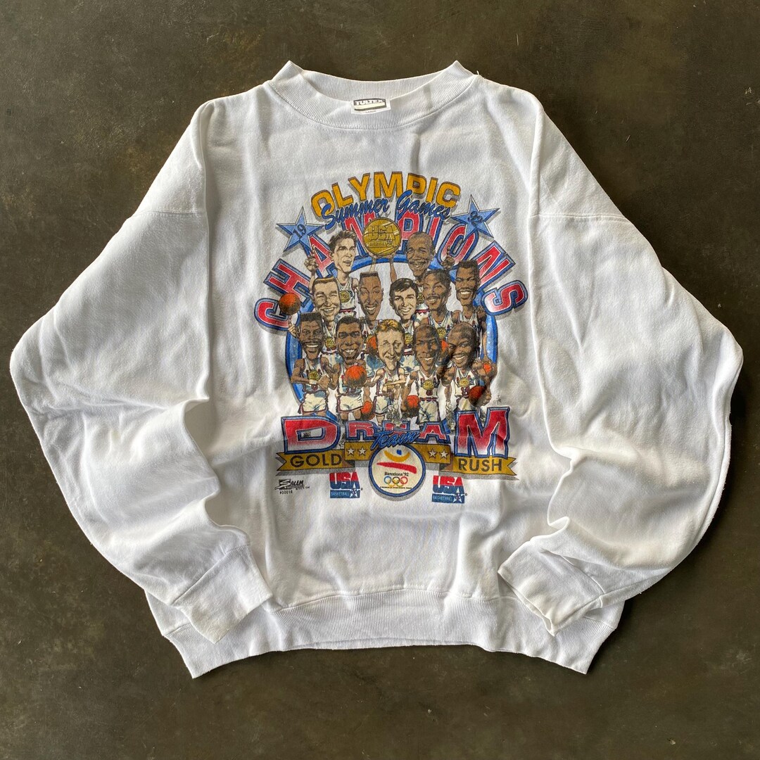 Vintage 90s Tultex Tag Olympic Champion Dream Team Biglogo Printed Sweatshirt Crewneck Pullover ...
