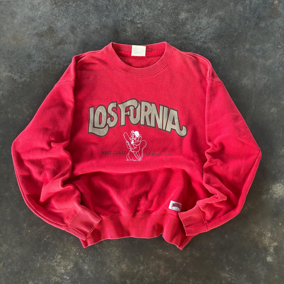 Vintage Y2K Nutmeg Tag Los Fornia Spellout Big Logo Printed Sweatshirt ...