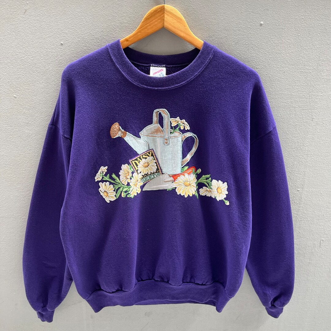 Vintage 90s Jerzees Tag Daisy Kingdom Seeds Flower Design Biglogo ...