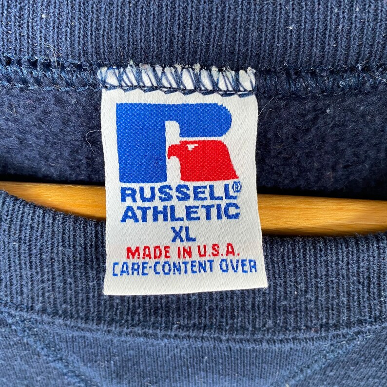 Vintage Russell Tag Mechanics Savings Bank Big Logo Printed Sweatshirt ...