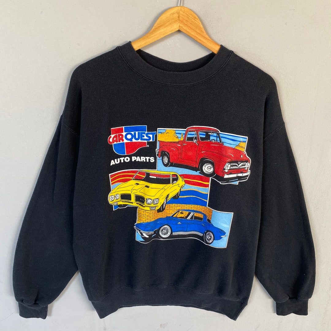 Vintage Rugged Sweats Tag Car Quest Auto Parts Printed Biglogo ...