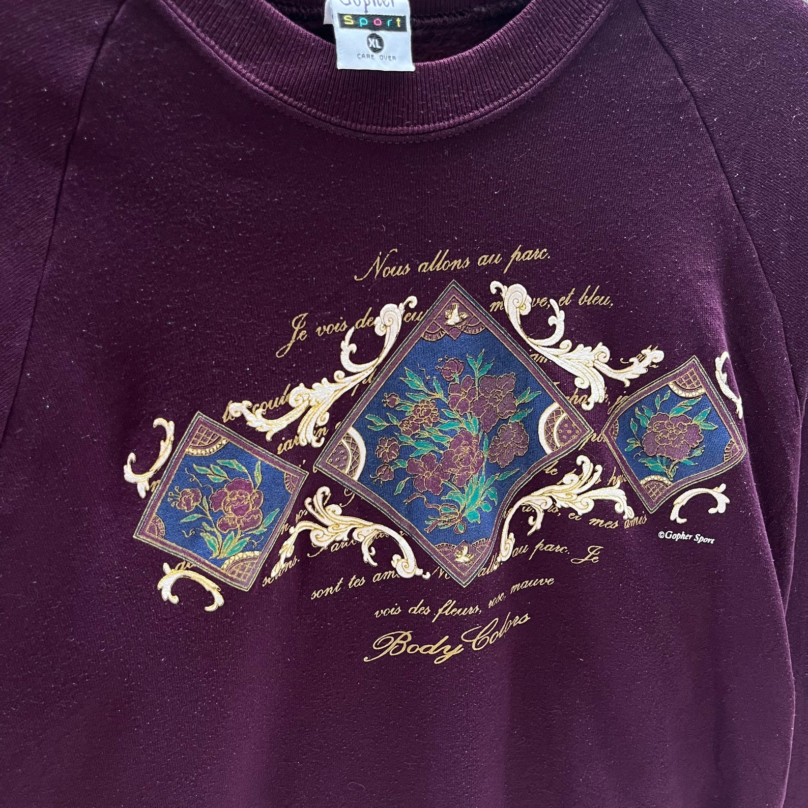 Vintage Gopher Sports Tag Big Logo Printed Sweatshirt Crewneck Jumper ...