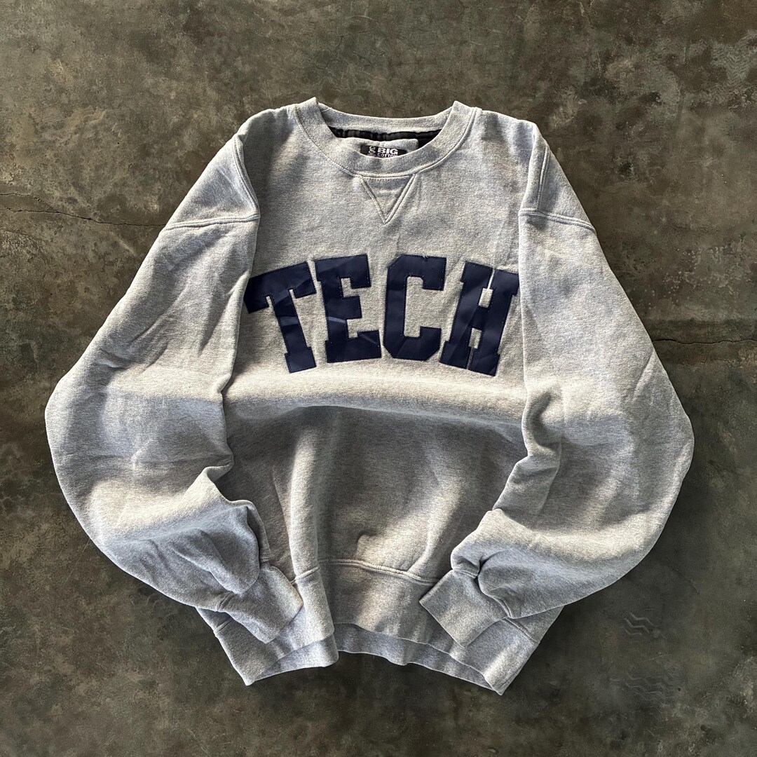 Vintage Y2K Gear Tag Tech Spellout Big Logo Embroidered Sweatshirt ...