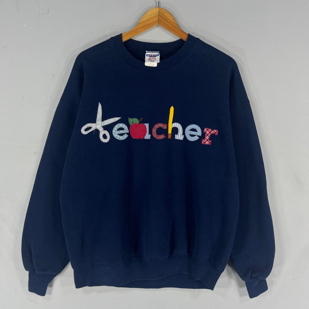 Vintage Jerzees Tag Spellout Big Logo Embroidered Sweatshirt Crewneck ...