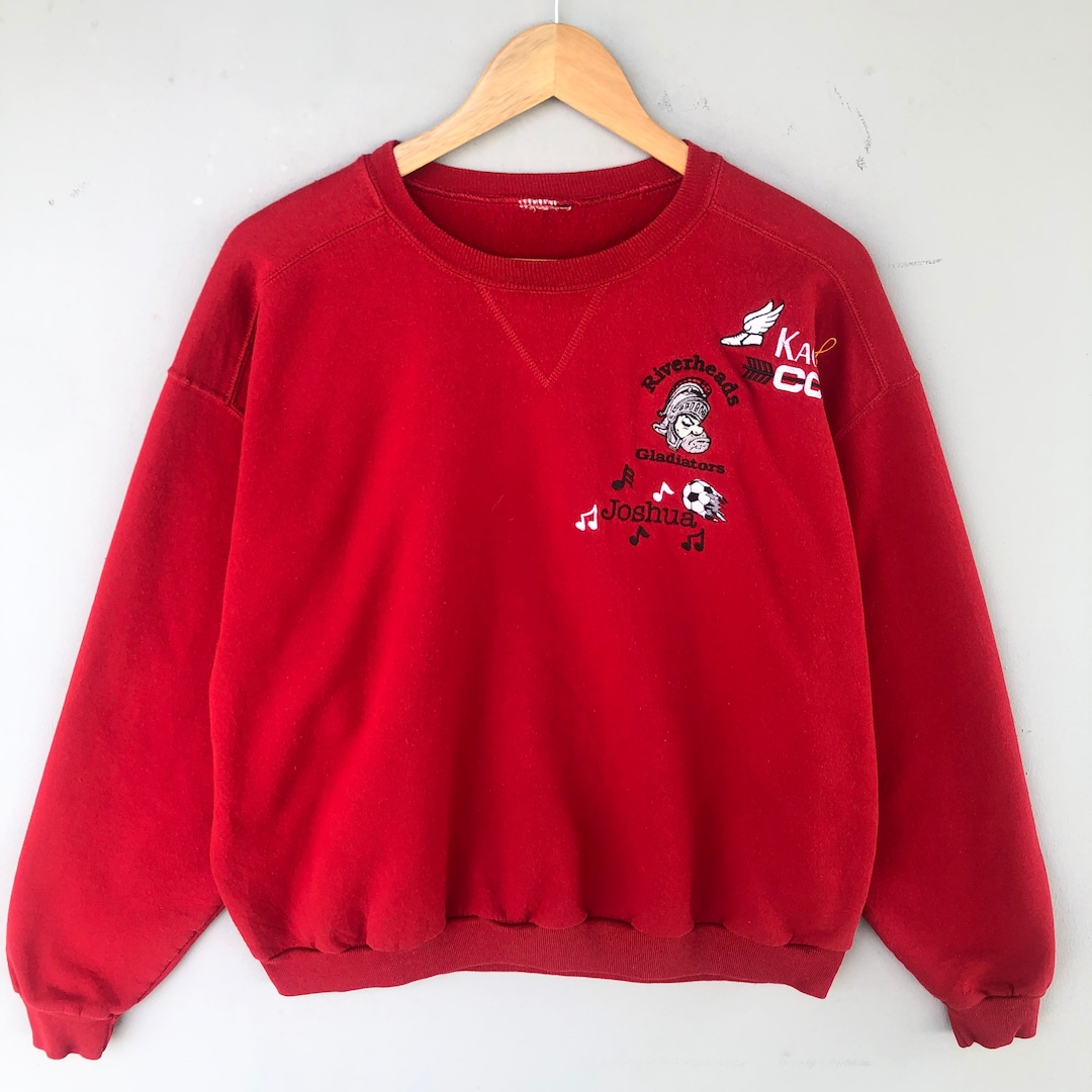 Vintage Y2K Riverheads Gladiators Spellout Embroided Logo Sweatshirt ...