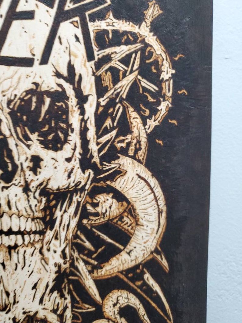 Pyrography of an Iconic Band - Etsy