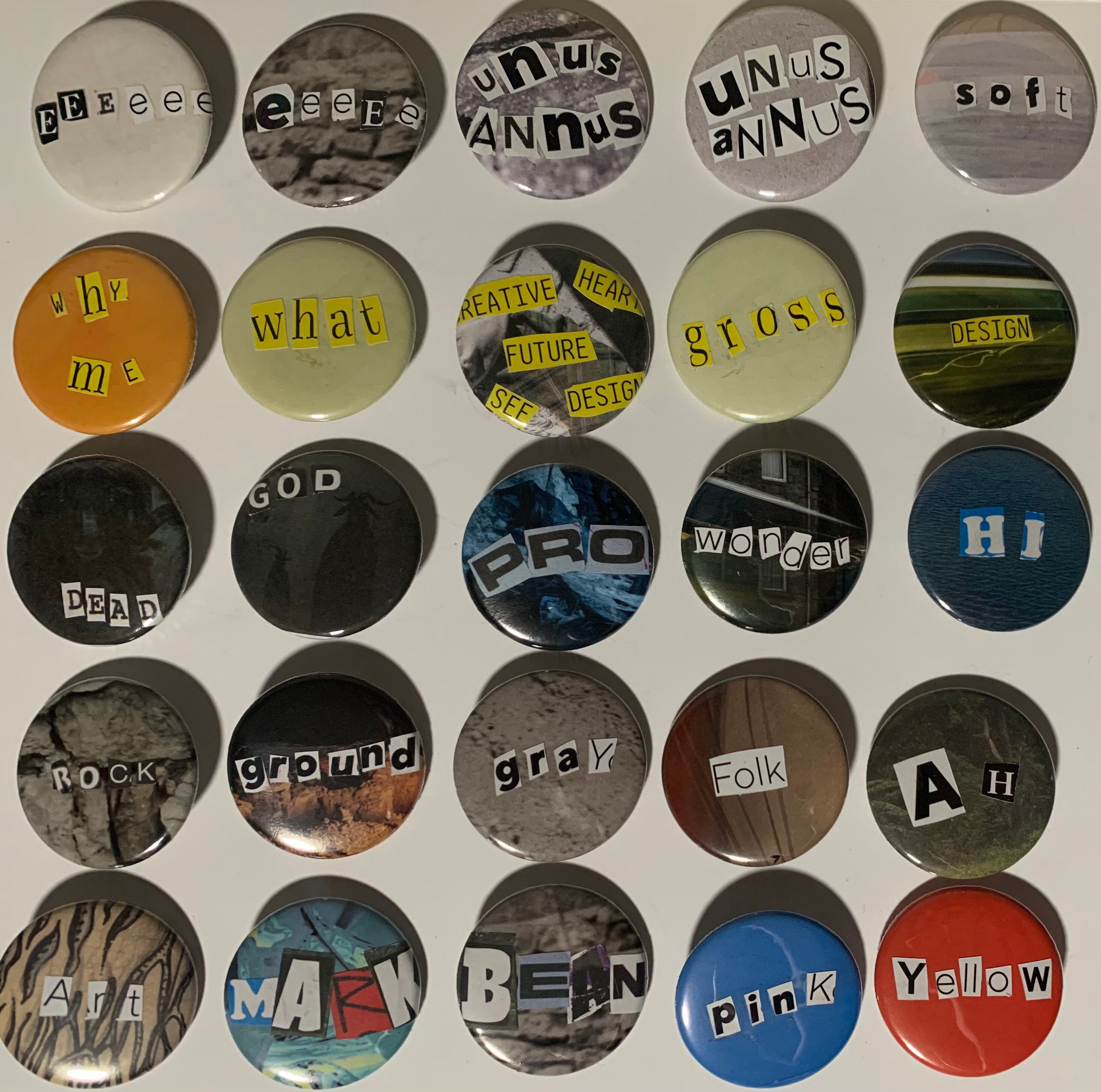 Ransom Note Effect/cut Out Letter Buttons - Etsy