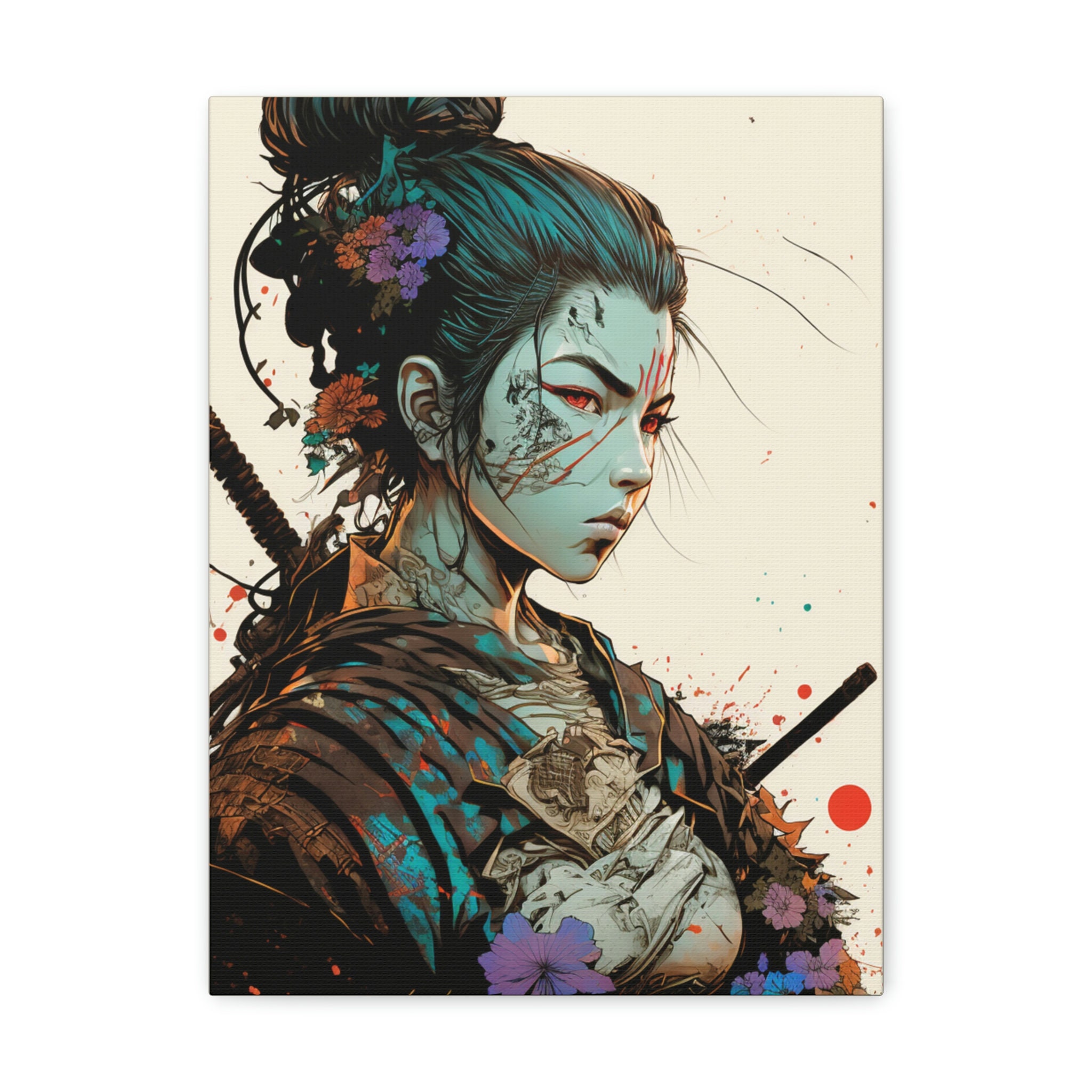 Anime Girl Samurai Drawing