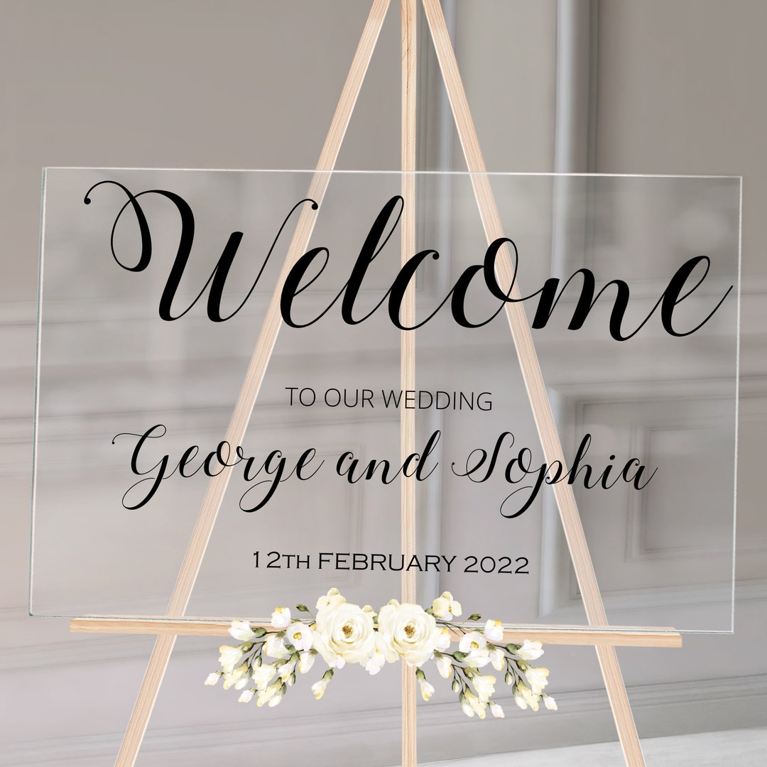 Vinyl Decal Sticker for DIY Wedding Welcome Sign, Easy to Apply Wedding ...