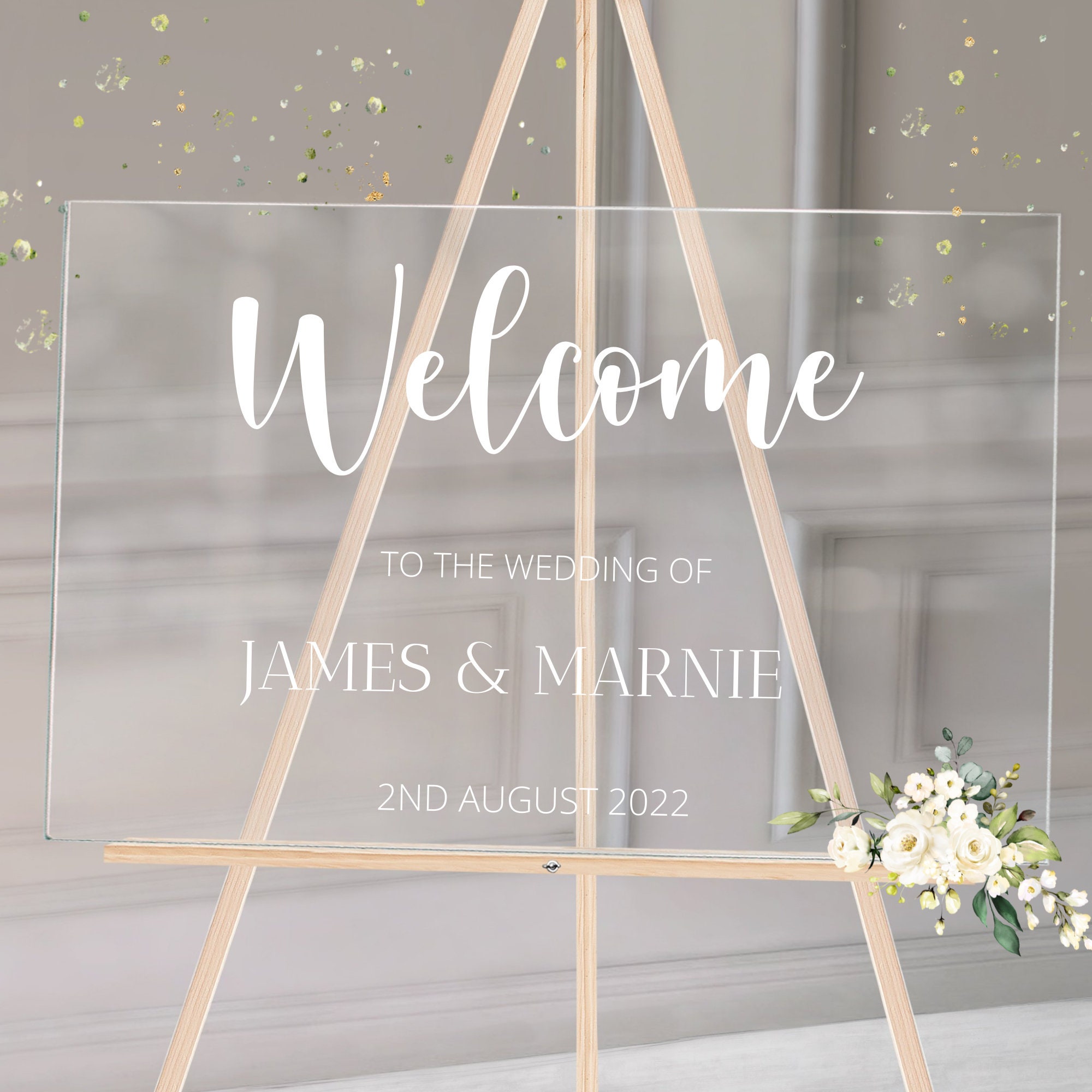 Vinyl Decal Sticker for DIY Wedding Welcome Sign, Easy to Apply Wedding ...