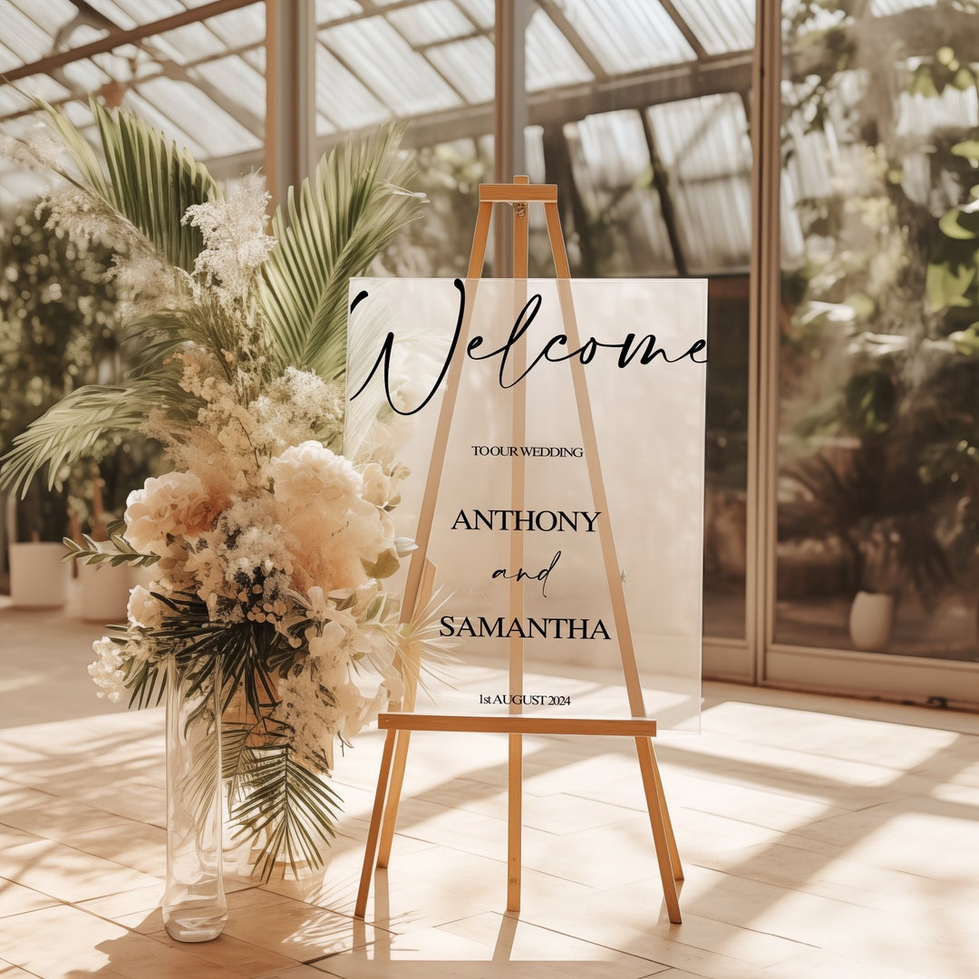 Vinyl Decal Sticker for DIY Wedding Welcome Sign, Easy to Apply Wedding ...