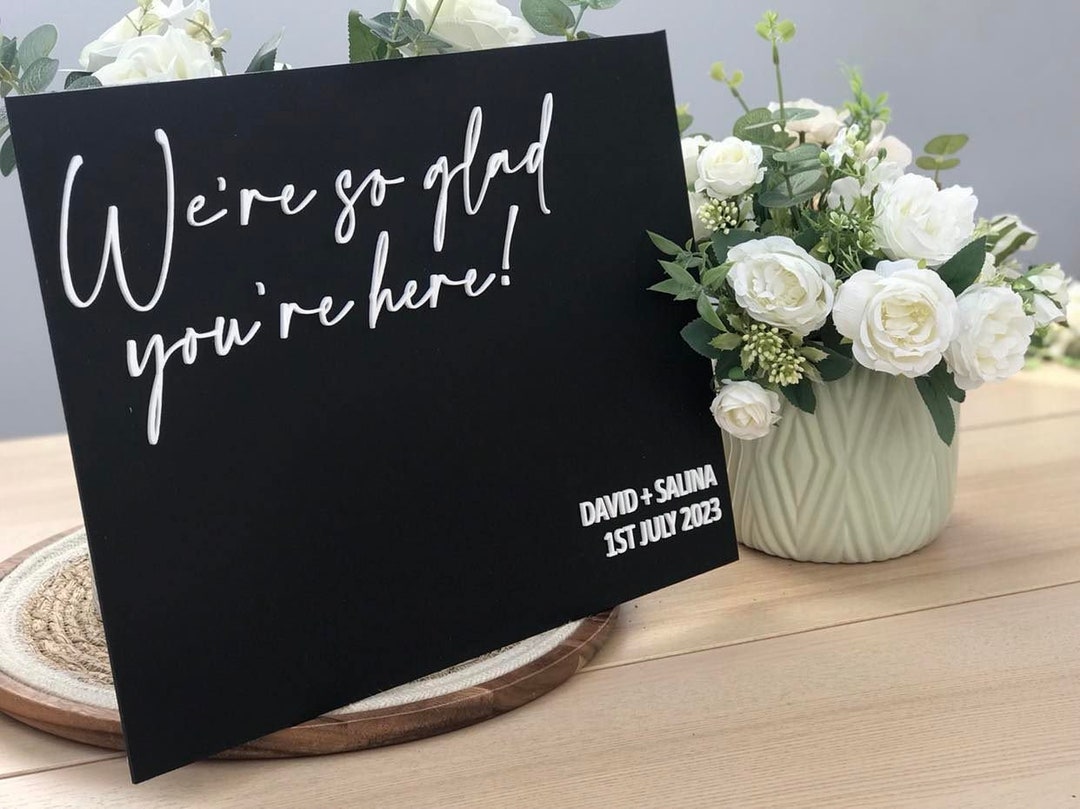 Acrylic Wedding Sign, Acrylic Welcome Sign Personalised A3, A2, A1, A0 ...