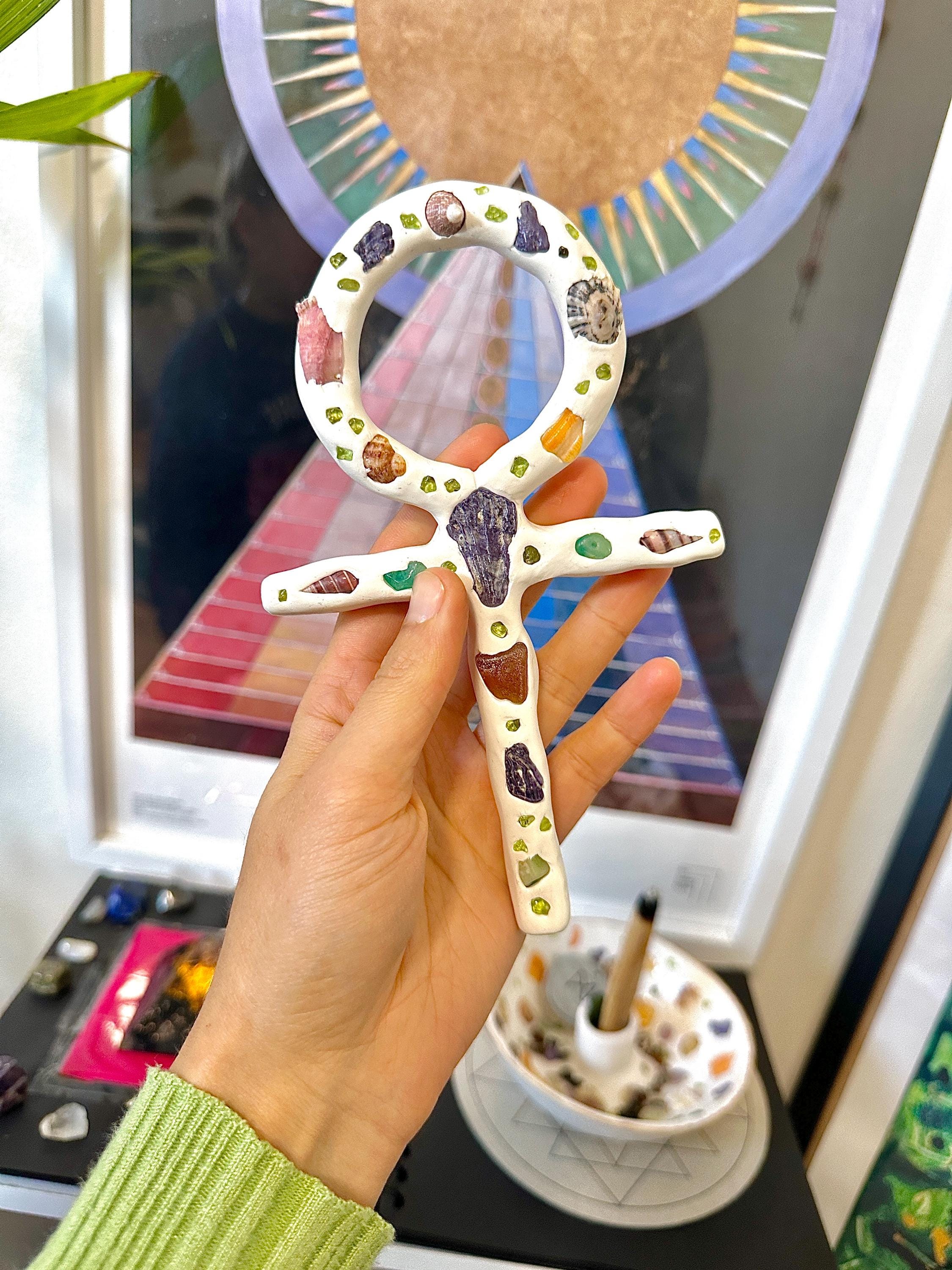 Ankh Large Egyptian Symbol Spiritual Tool Crystal Ankh Wall Decor ...