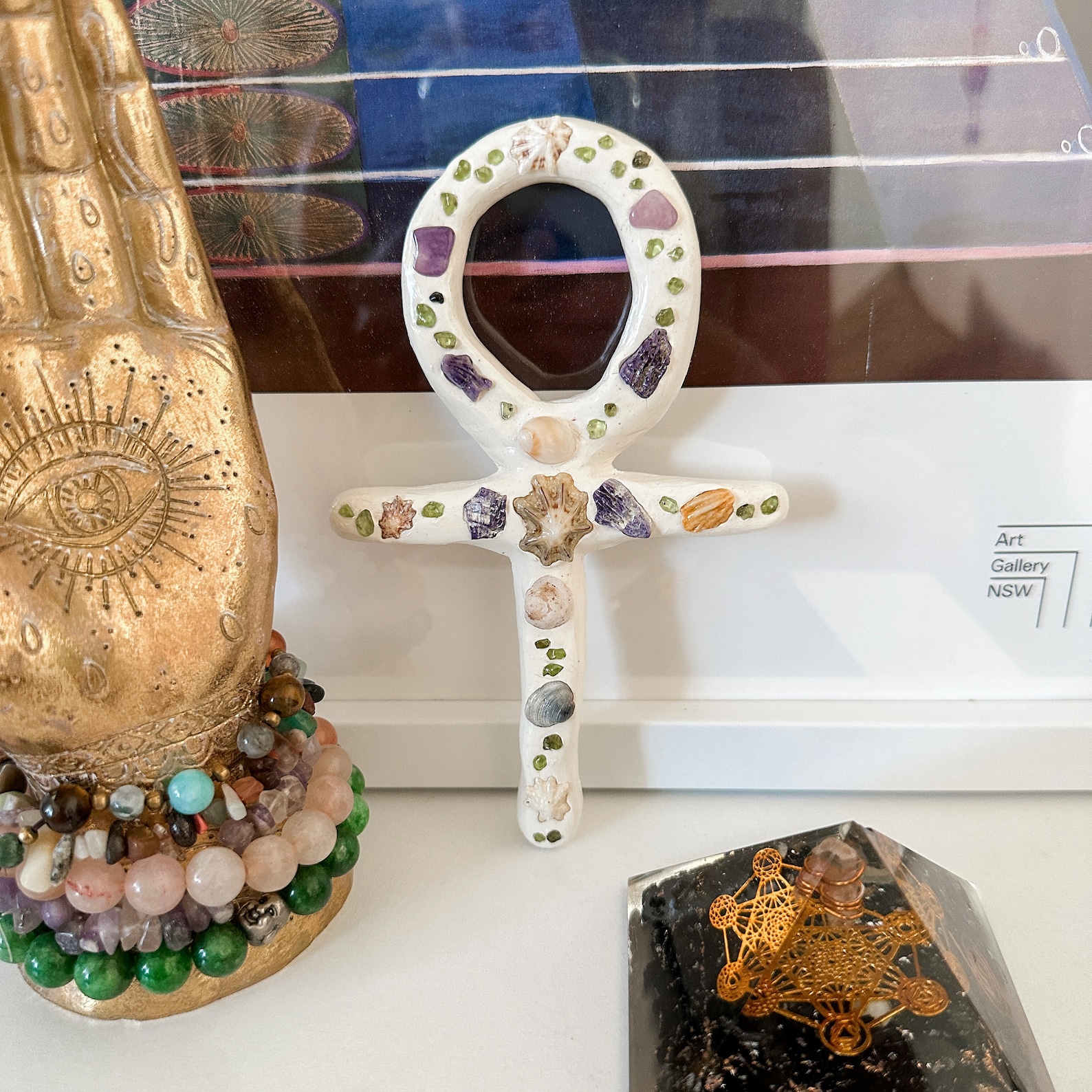 Ankh Large Egyptian Symbol Spiritual Tool Crystal Ankh Wall Decor ...