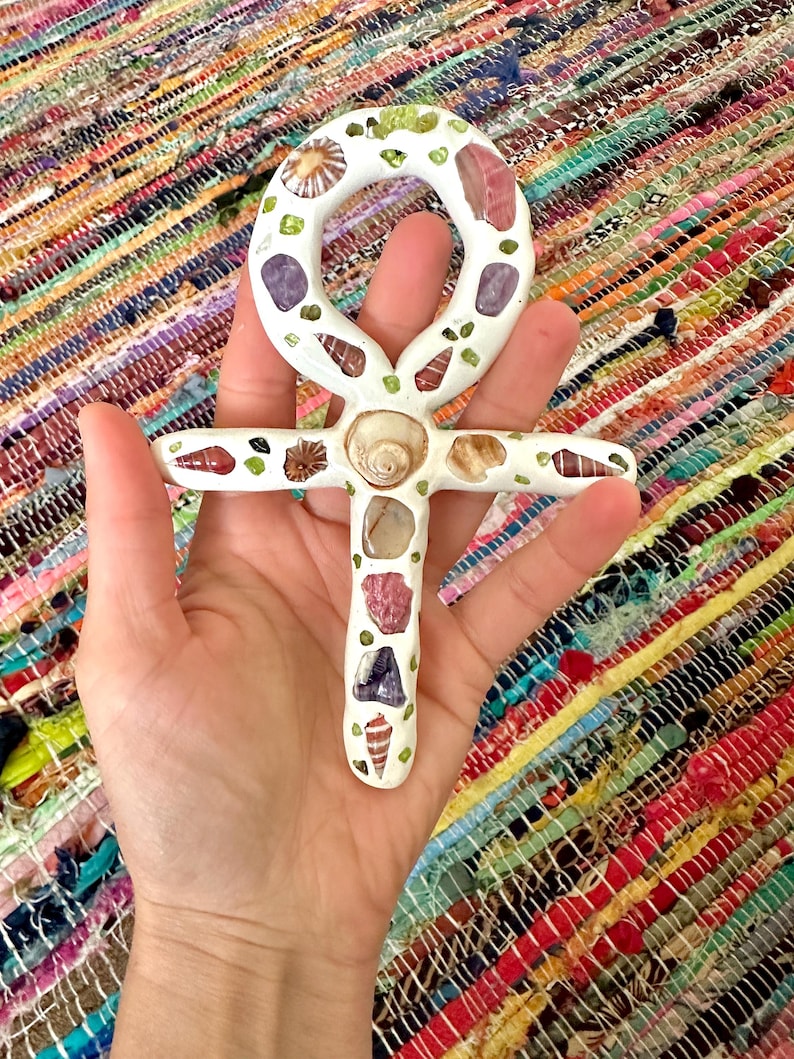 Ankh Large Egyptian Symbol Spiritual Tool Crystal Ankh Wall Decor ...