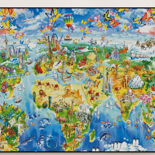 Cartoon Cross Stitch - Etsy