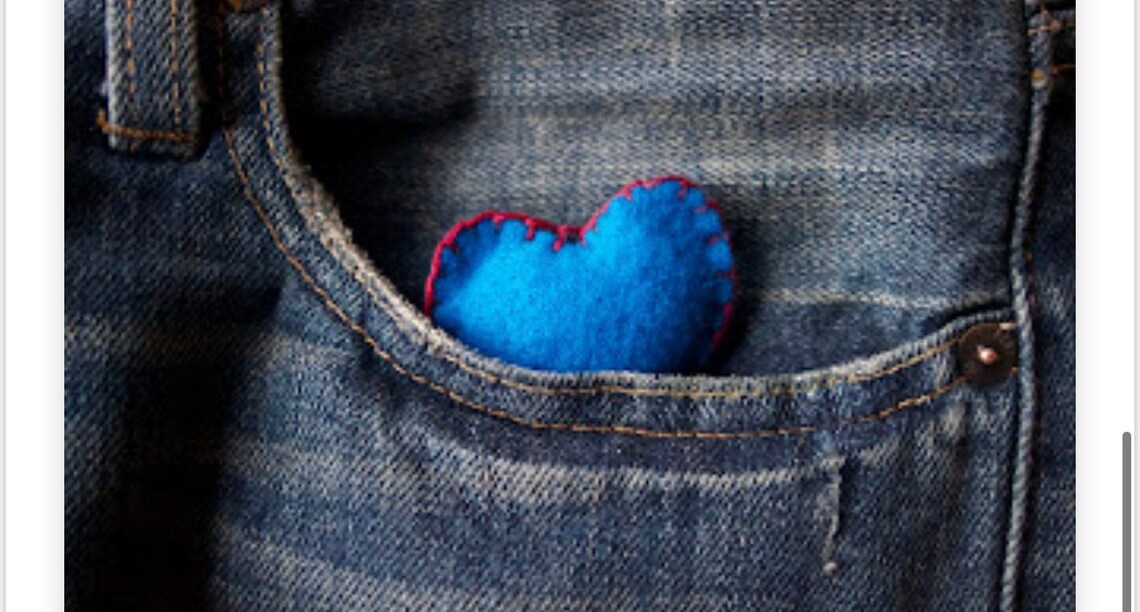 Handmade Heart Pocket Hug Valentines Gift Back to School - Etsy