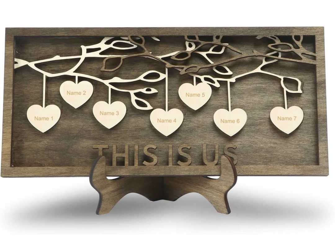 Personalized Wooden Family Tree Plaque/ Mothers Day Gift/ Grandparent ...
