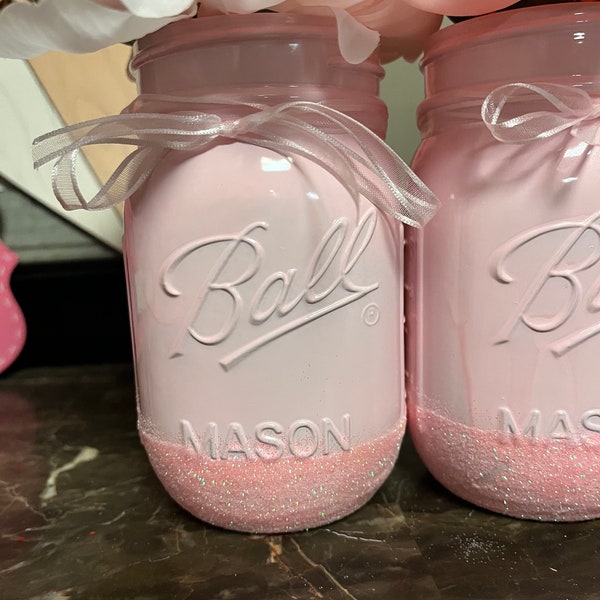 Glitter Mason Jars - Etsy