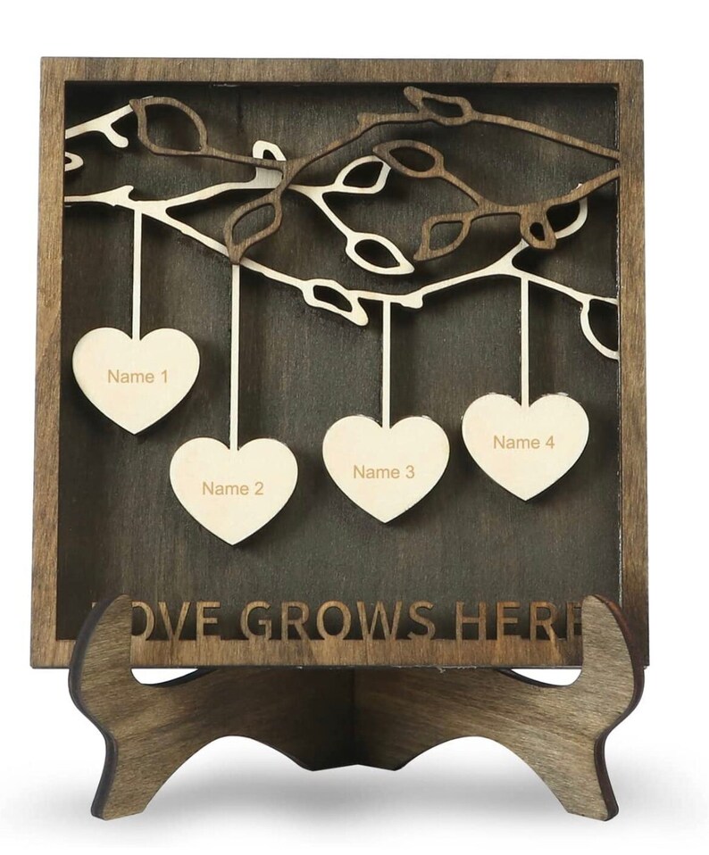 Personalized Wooden Family Tree Plaque/ Mothers Day Gift/ - Etsy