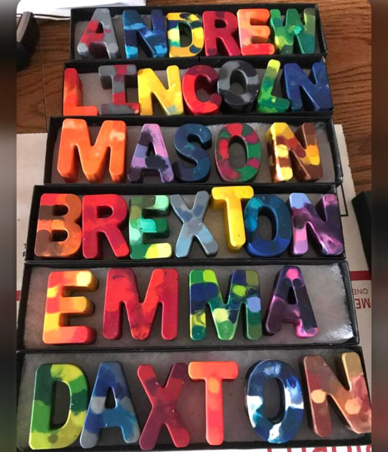 Personalized Name Crayons Party Favors School Gifts - Etsy