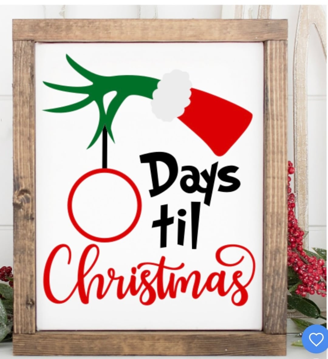 Christmas Countdown Sign Days Till Christmas Countdown Board. - Etsy