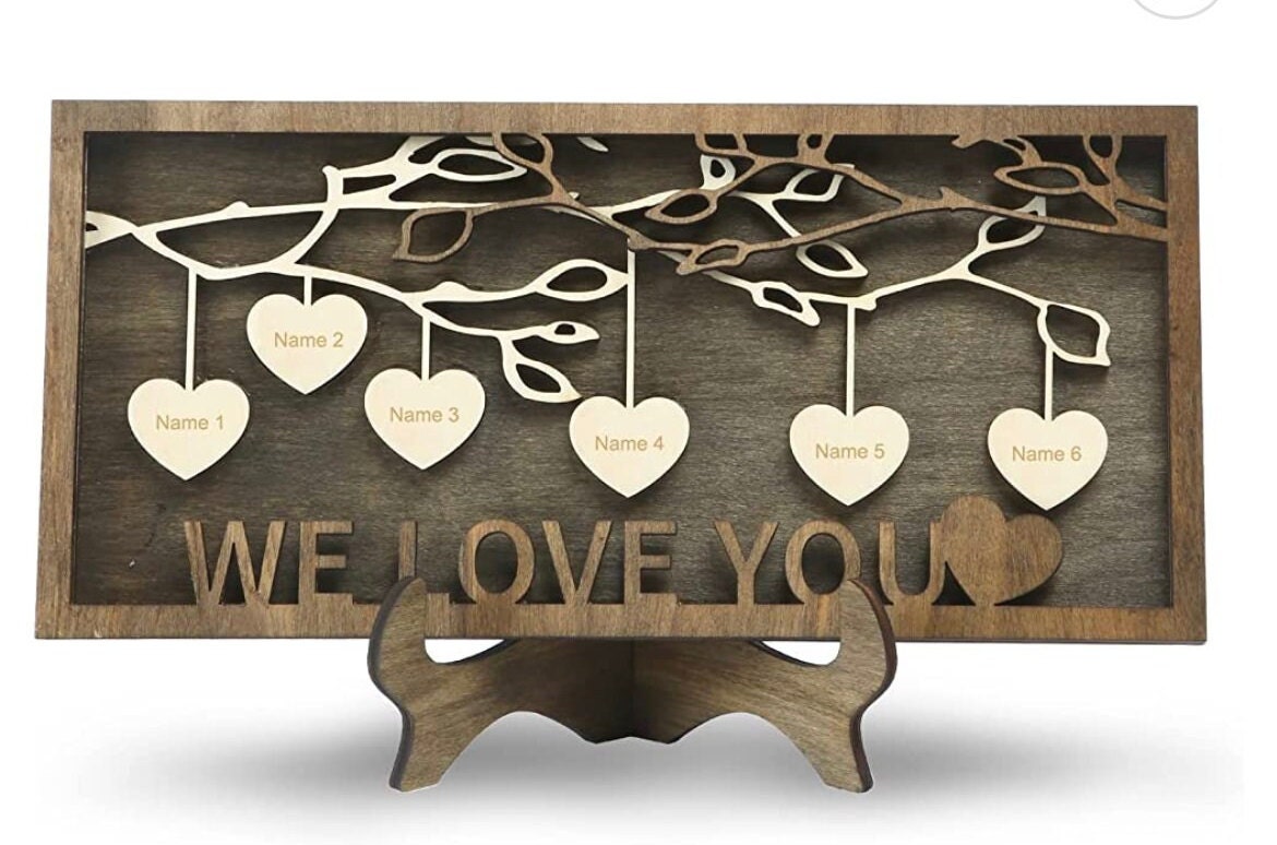 Personalized Wooden Family Tree Plaque/ Mothers Day Gift/ - Etsy
