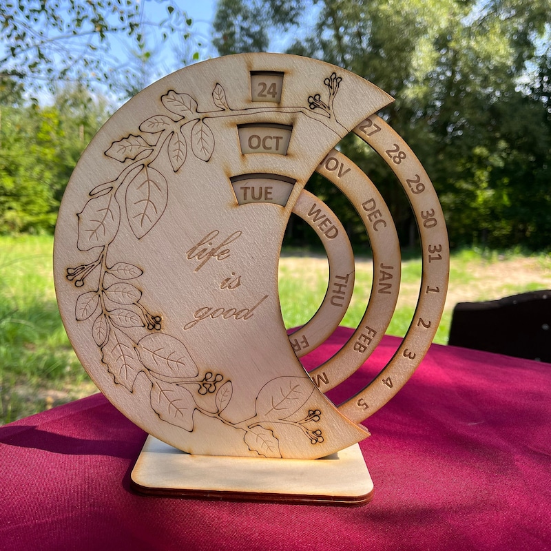 Wooden Calendar - Etsy