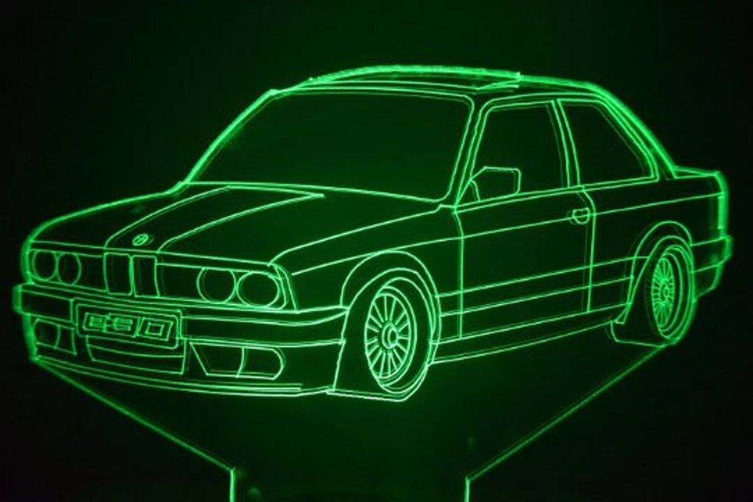 BMW E30 COUPE Night Lamp, Custom Personalized Desk Lamp, Car Lovers ...