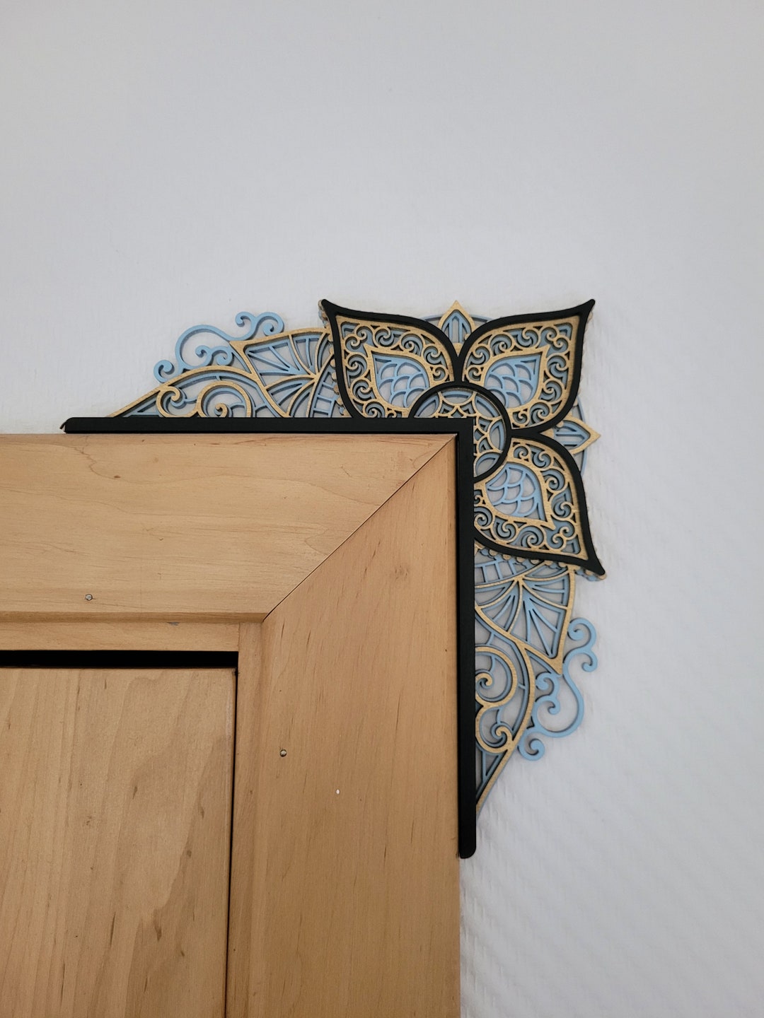 DOOR CORNER DECOR, Wooden Mandala Wall Art for Front Door Decor ...