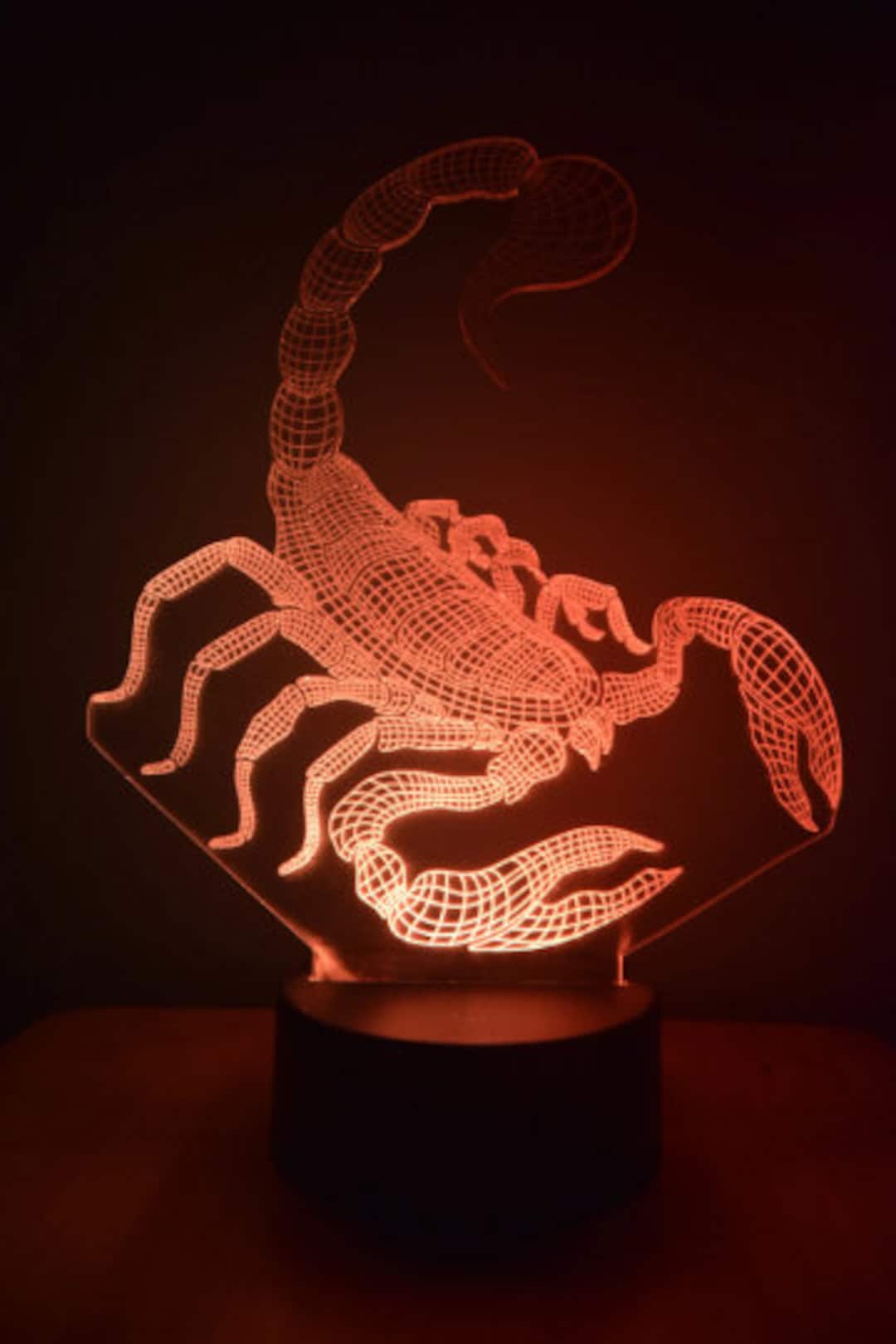 Scorpion 3D Desk Lamp, Color Changing Optical Illusion LED Lamp, Zodiac ...