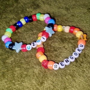 Demon Slayer/kny Beaded Bracelets - Etsy UK