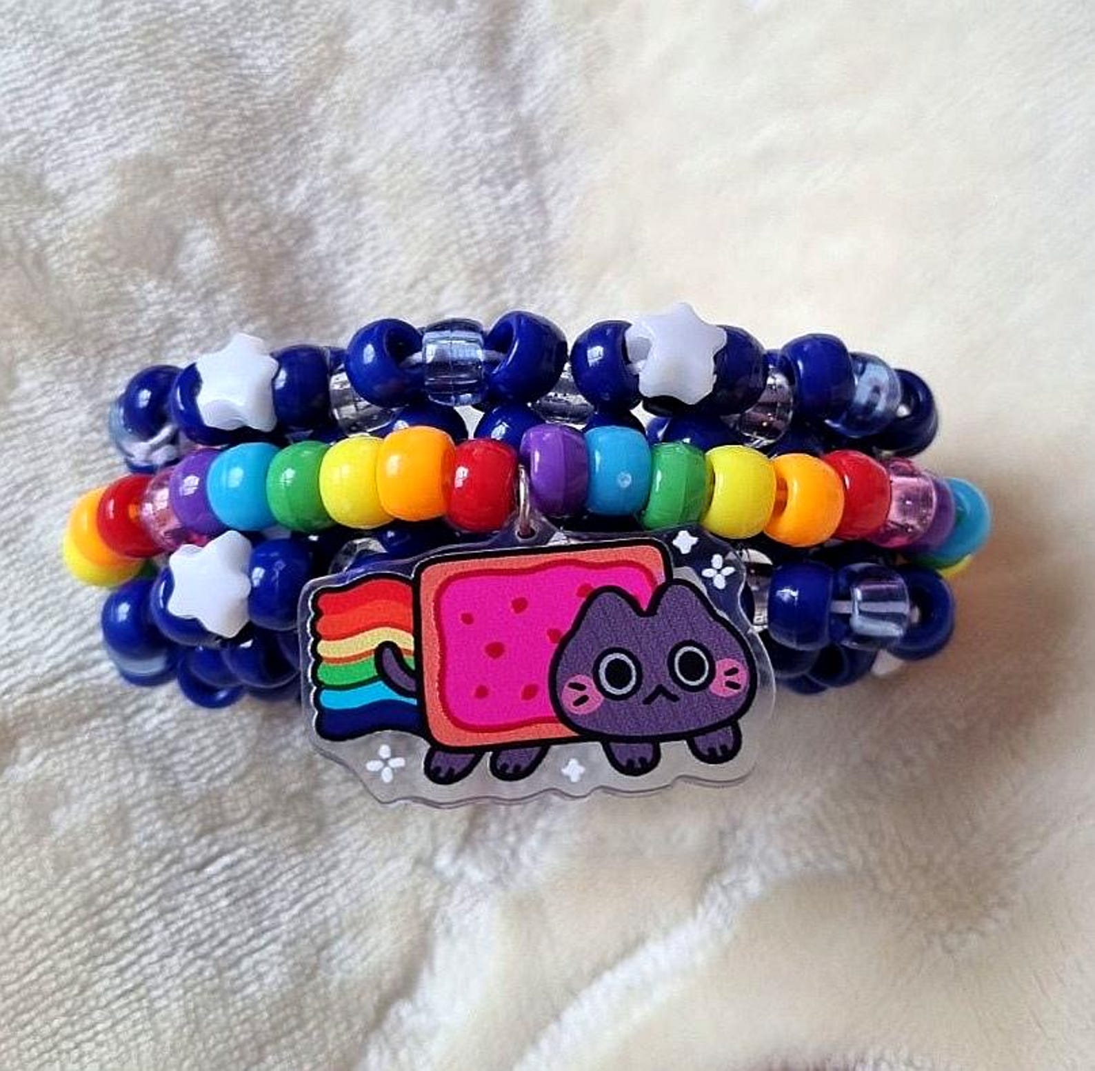 Nyan Cat Kandi Cuff - Etsy