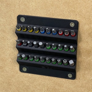 Screw Driver Bit Wall Mount 3D Printed Workshop Storage Drill Bit - Etsy