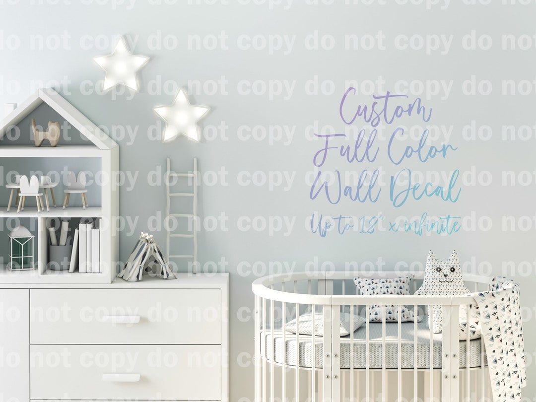 Custom Full Color Removeable Wall Decals UV Printed Removeable Wall ...