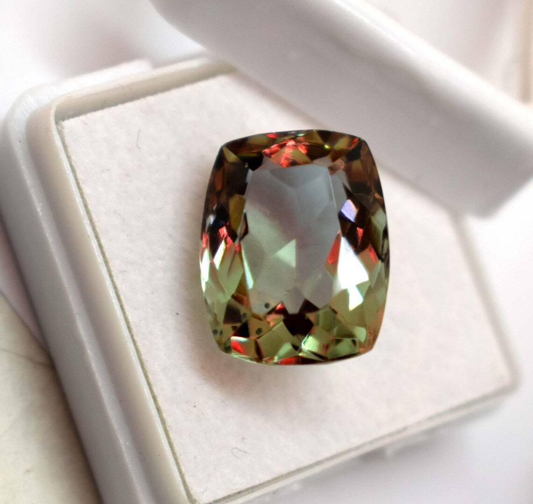 Natural Color Change Alexandrite: 12-13 Carat Cushion Cut Gemstone - Etsy