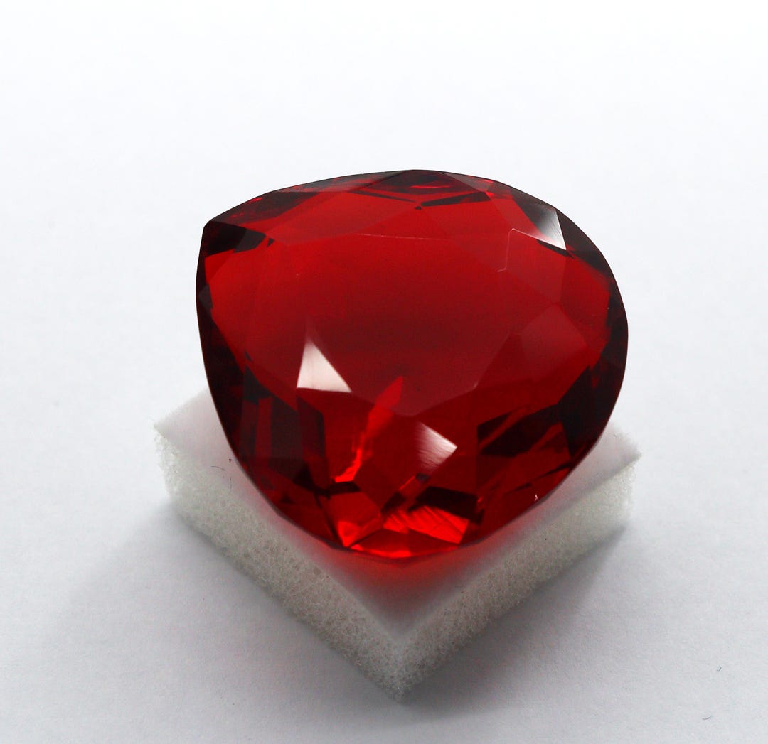 90ct Burmese Ruby: Pear Faceted Untreated Red Gemstone - Etsy