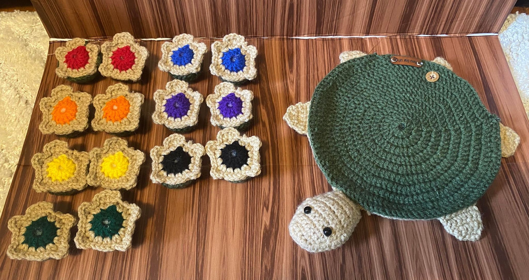Crochet Turtle Memory Game - Etsy