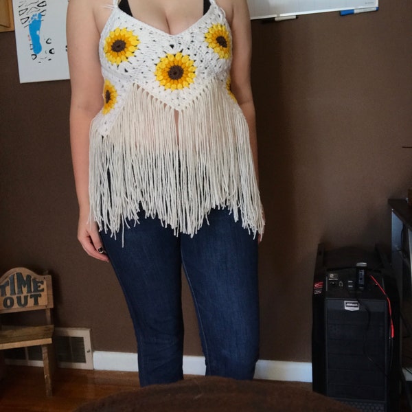 Sunflower Crop Top - Etsy