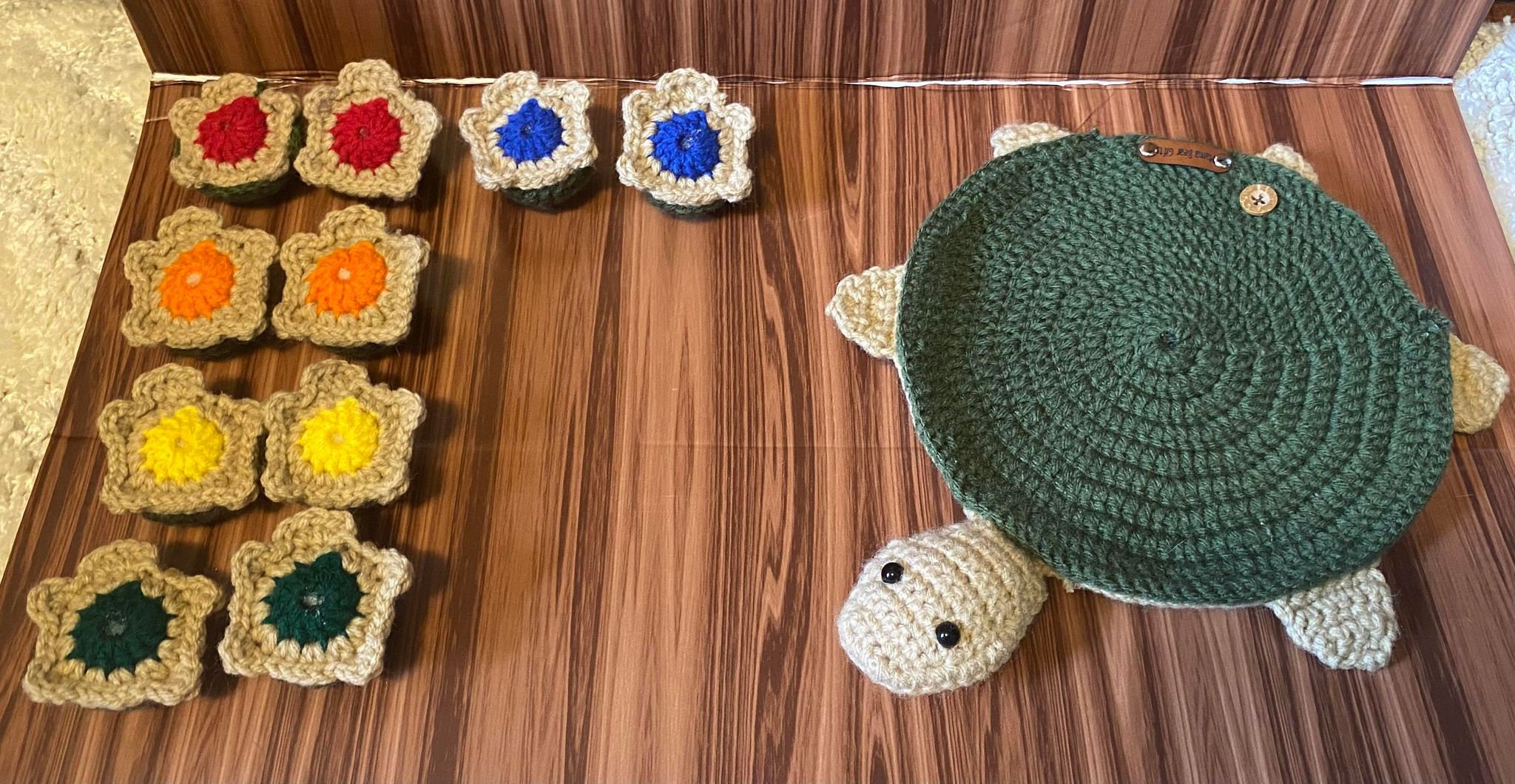Crochet Turtle Memory Game - Etsy