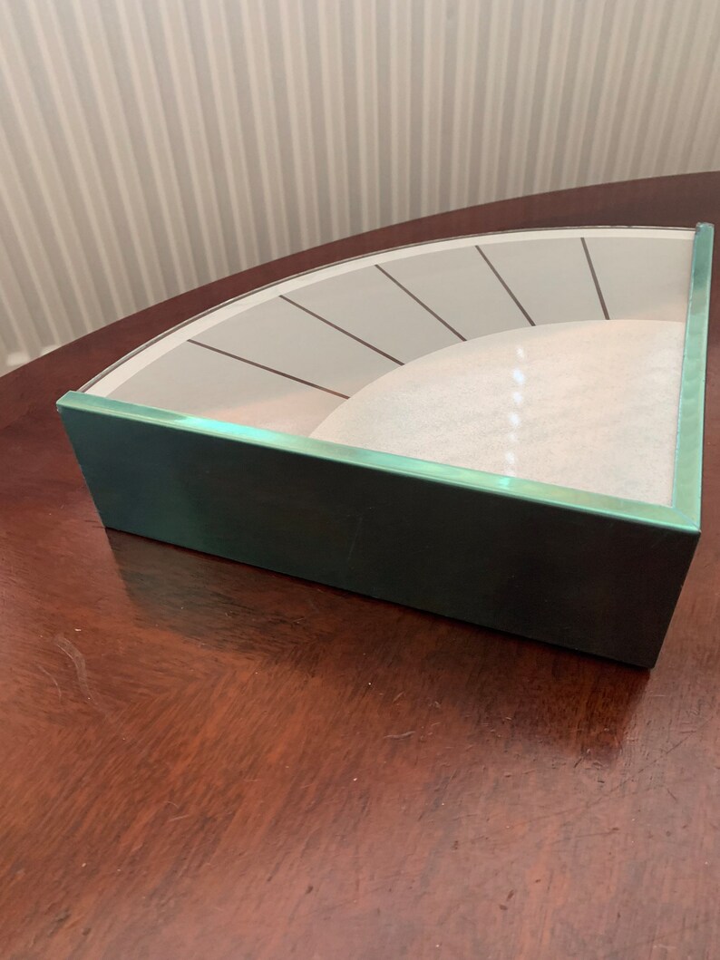 Minimalist Retro 90s Art Deco Style Odeon Glass & Plated Steel - Etsy