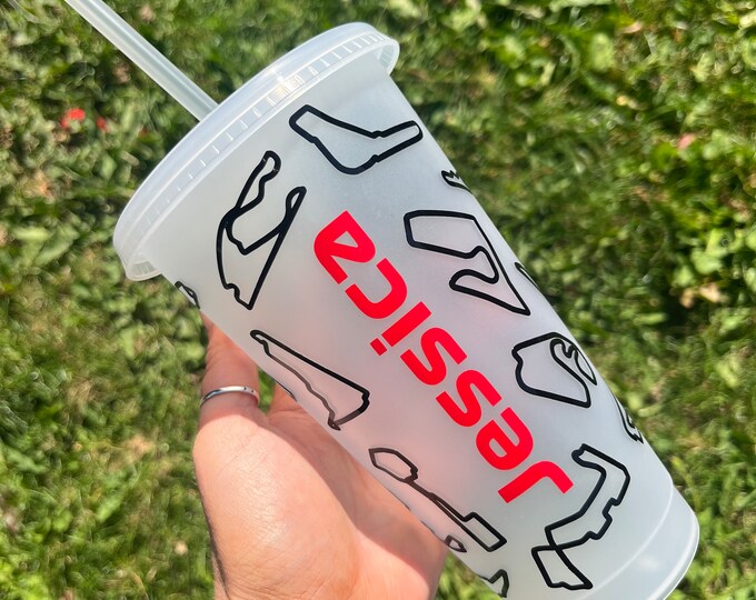 Motorsport Circuit Styled Cold Cup Personalised Circuit Cup Starbucks ...