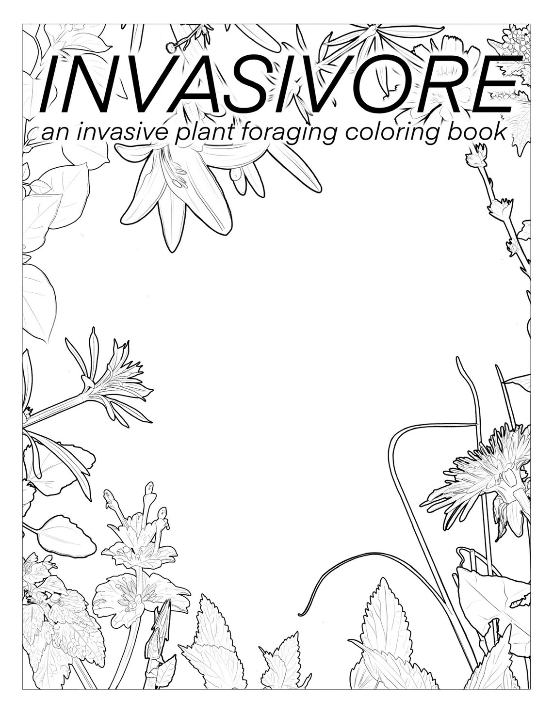 Invasive Plant Foraging Coloring Book, Digital Download - Etsy