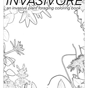 Invasive Plant Foraging Coloring Book, Digital Download - Etsy